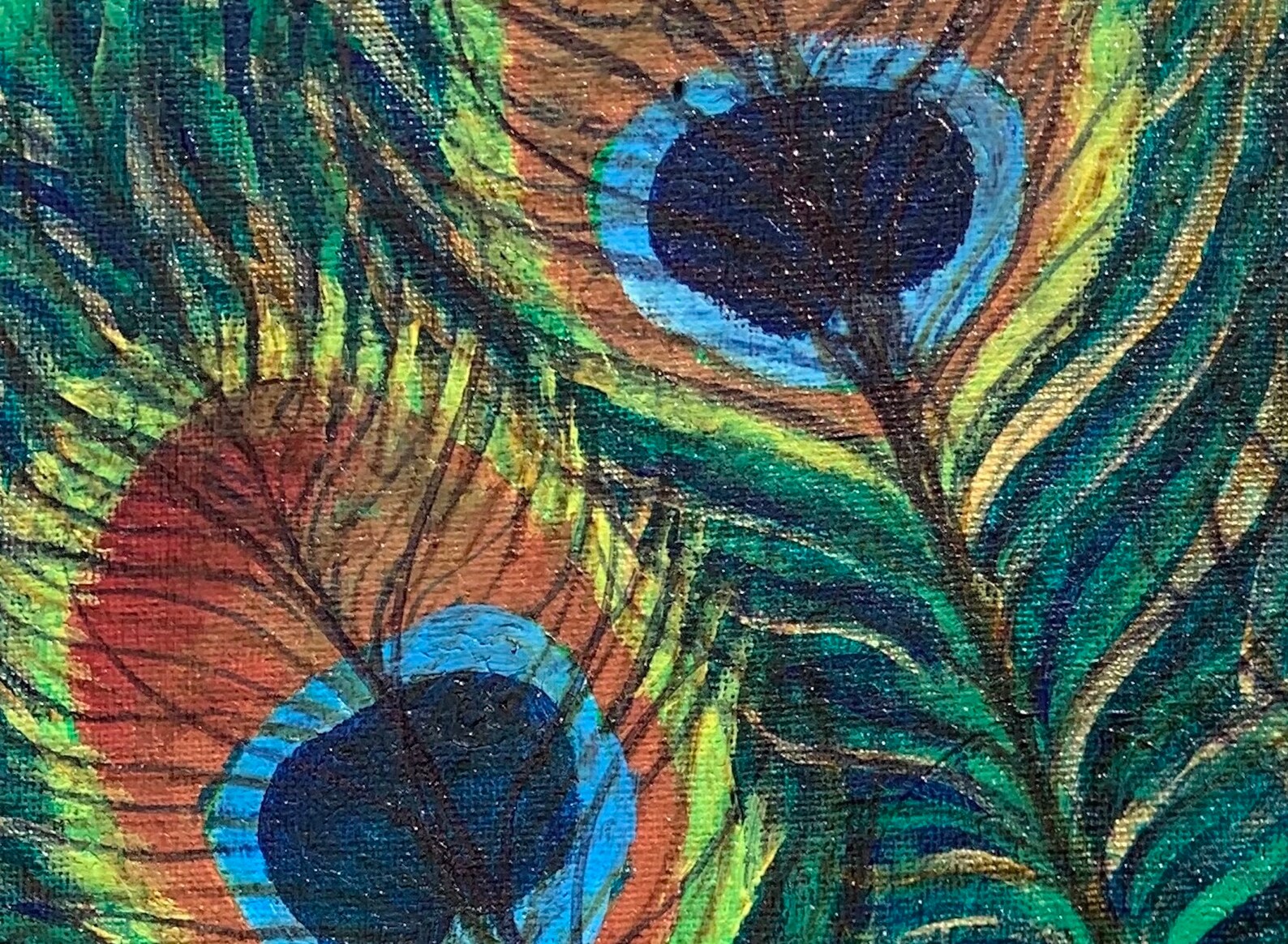 Hera Painting: Greek Goddess Art, Peacock Feathers, 11x14 Canvas - Etsy
