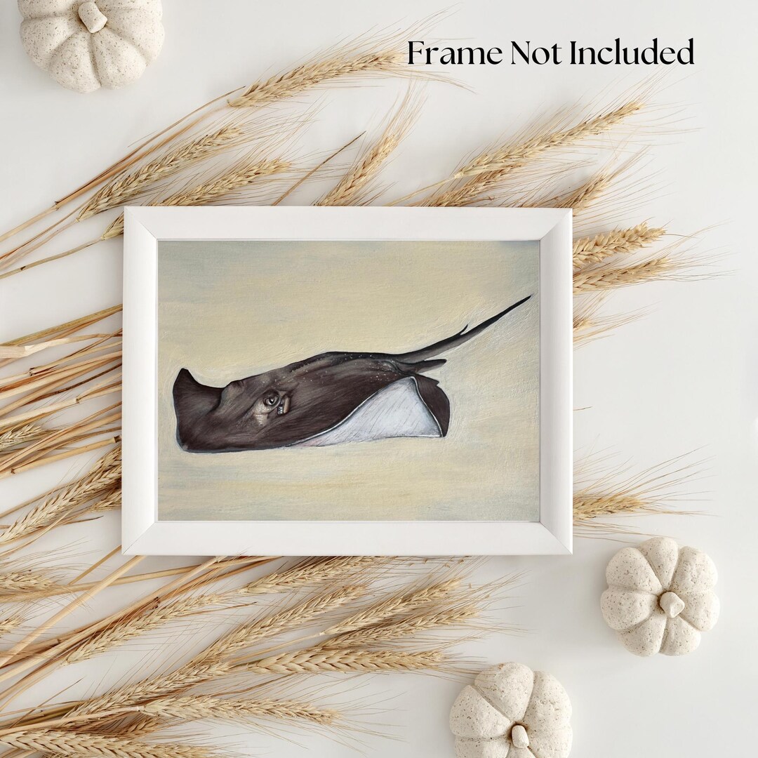 Stingray Digital Download, Southern Stingray, Ocean Artwork, Vintage ...