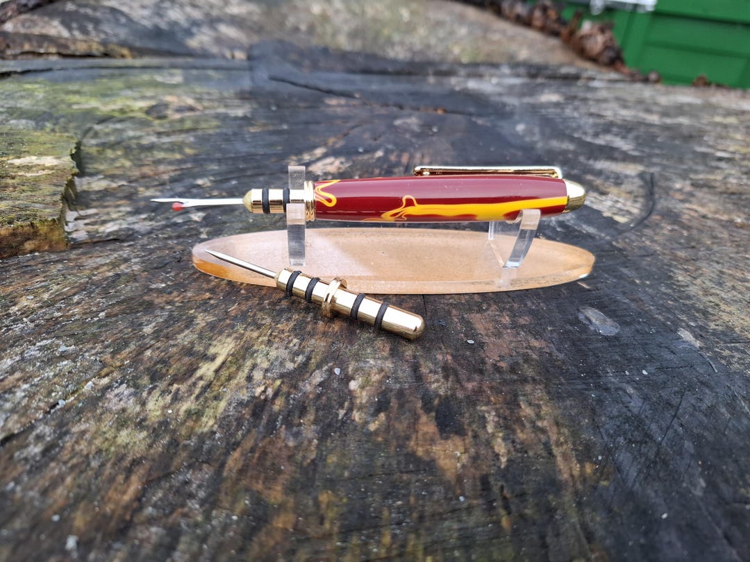 Handmade Seam Ripper Made From a Red and Yellow Swirl Acrylic - Etsy