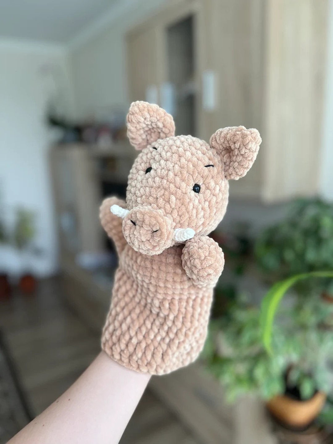Crochet Amigurumi Hand Puppets Boar Hand Puppet Design Basic Crochet ...