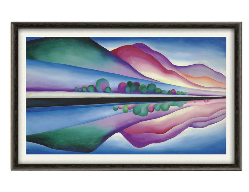 Georgia O'keeffe, Lake George Reflection, Print Reproduction Painting ...