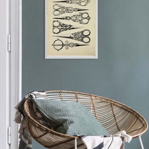 Scissors Print, Scissors Wall Art Decor, Scissor Poster, Vintage ...