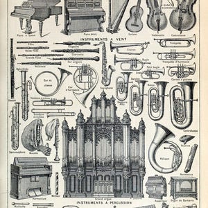 Musical Instruments Print - Musical Print - Musical Art - Wall Art ...