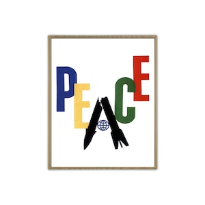 Peace Poster, Anti War Poster, Office Wall Decor, Peace Print - Etsy