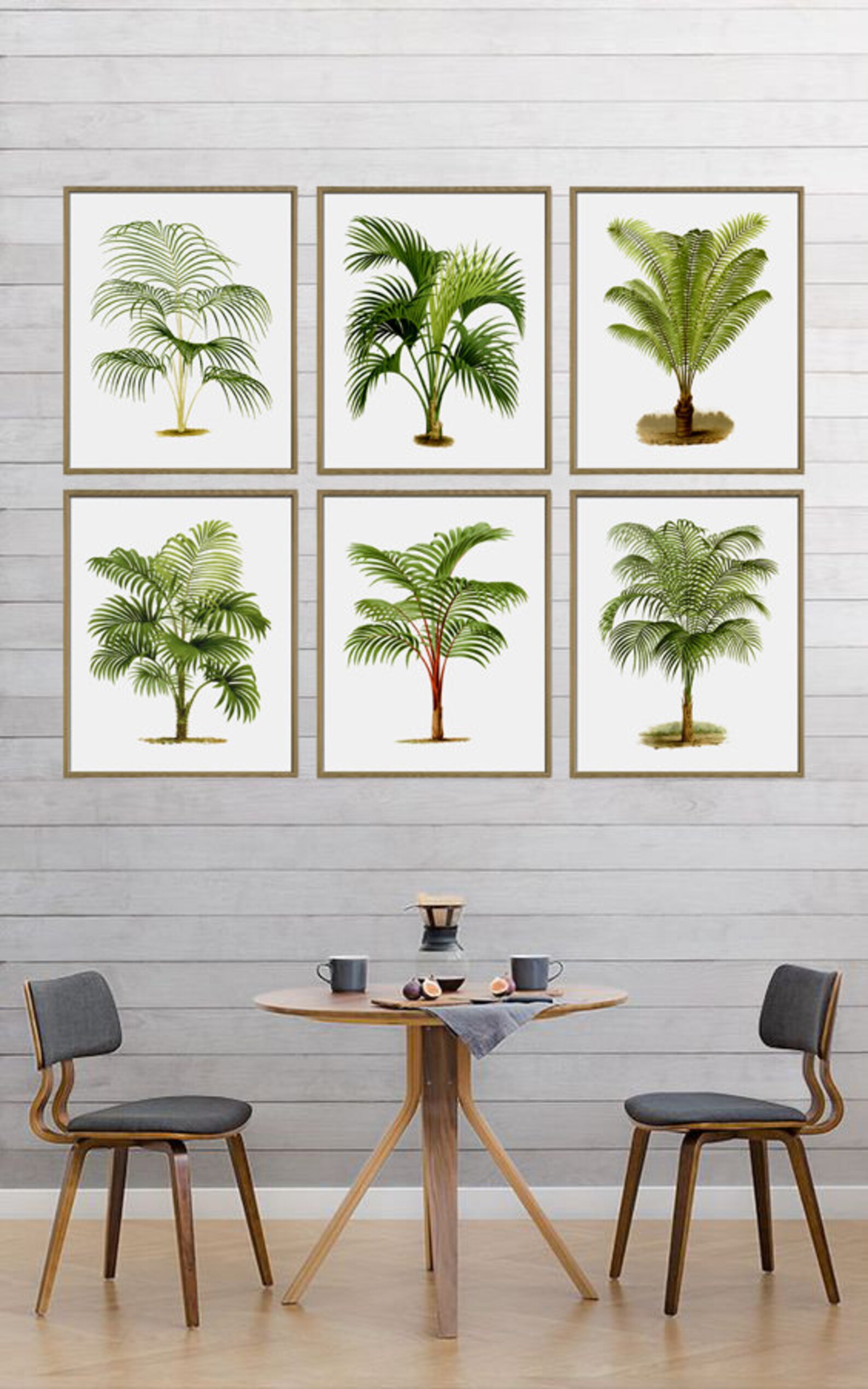 Palm Tree Prints Set of 6 Palm Leaves Print Palm Botanical - Etsy