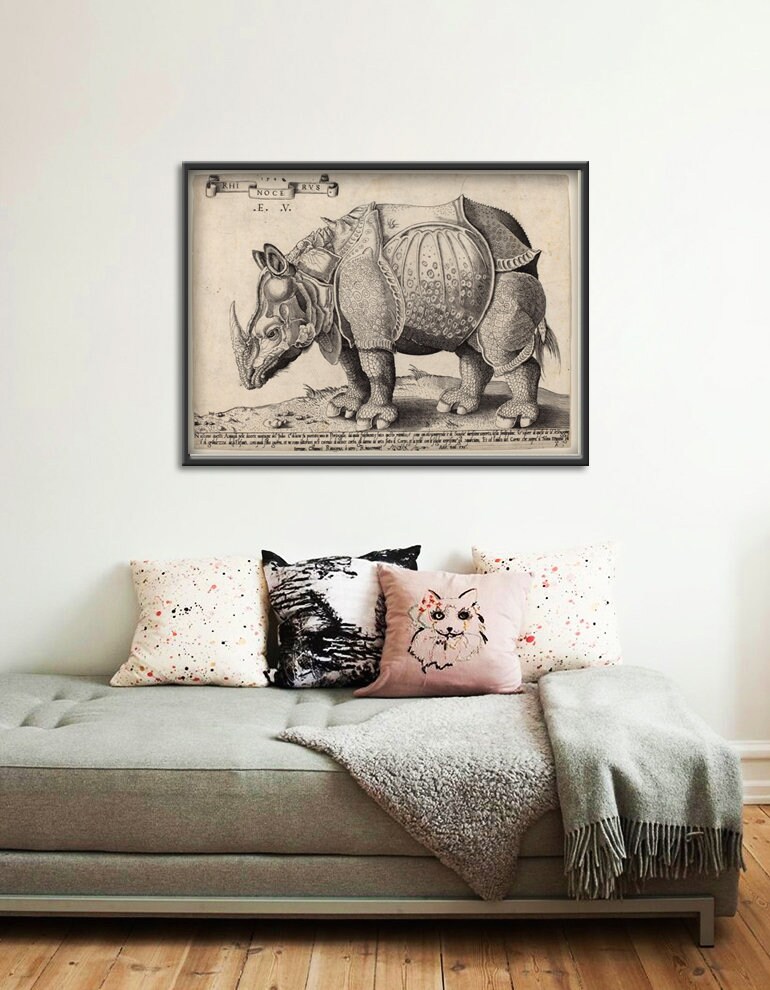 Rhinoceros Print Rhinoceros Wall Art Rhinoceros Wall Decor | Etsy