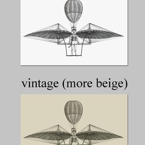Early Flying Machine Print, History of Aviation, Wall Art Decor ...