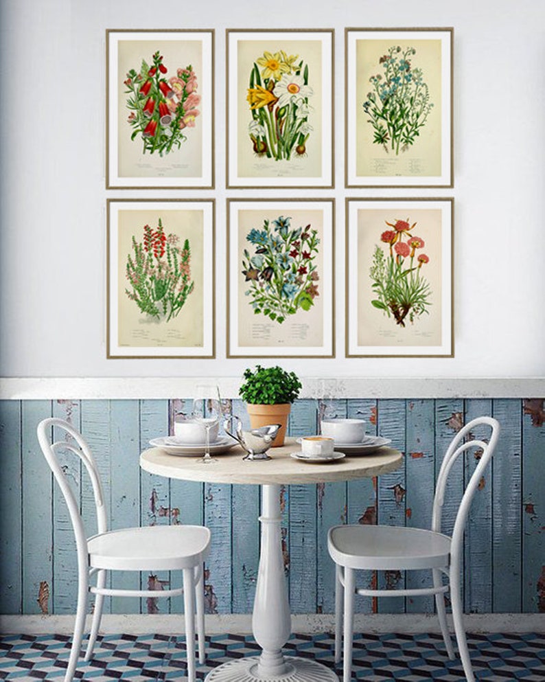 Flowers Print Set Home Decor Botanical Wall Art Flower - Etsy
