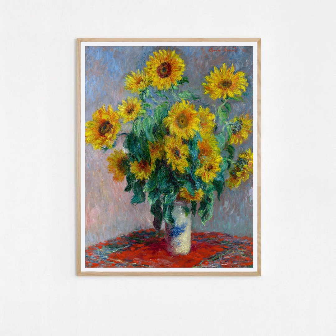 Sunflowers Painting by Claude Monet Sunflowers Art Radiant Sunflowers ...