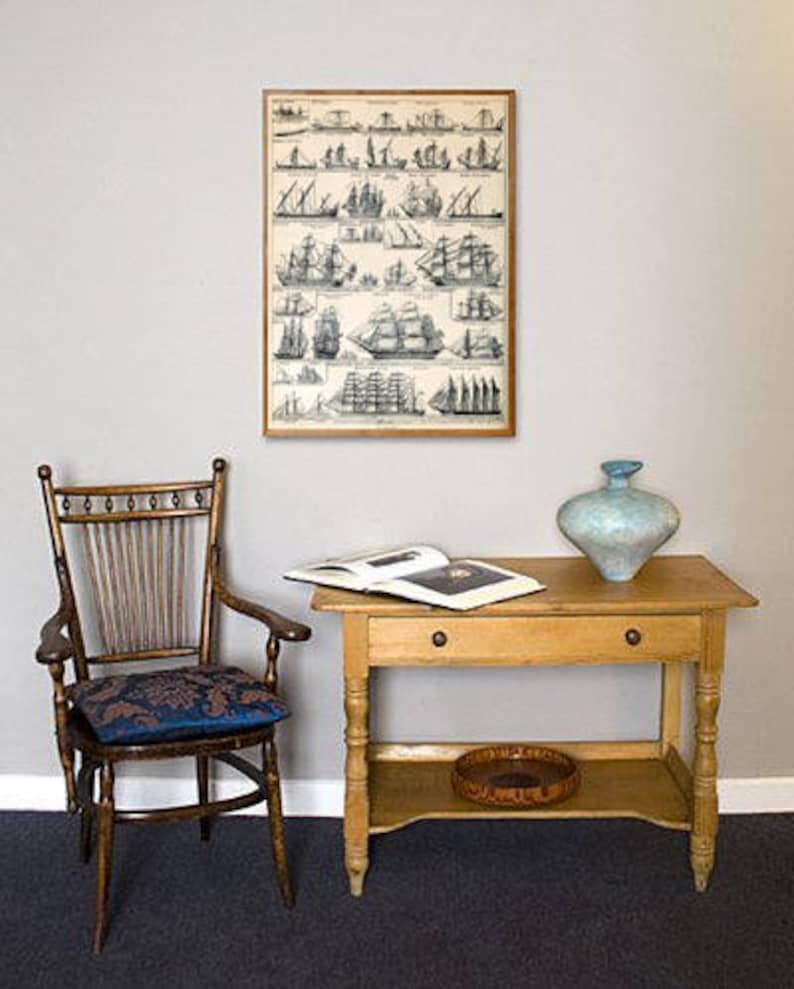 Ship Print Sailing Ship Poster Nautical Poster Frigate | Etsy