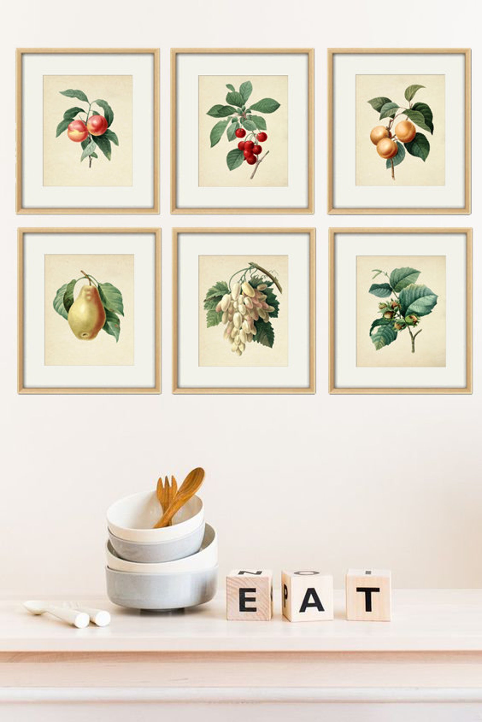 Fruit Print Set Botanical Fruit Print Gallery Wall Art - Etsy