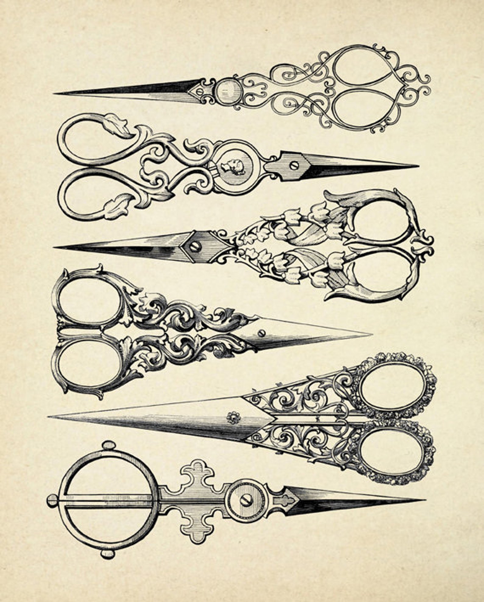 Scissors Print Scissors Wall Art Decor Scissor Poster - Etsy