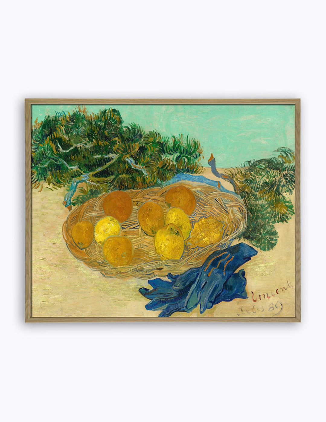Still Life Fruit Bowl Art Poster, Vincent Van Gogh Art, Tropical Fruits ...