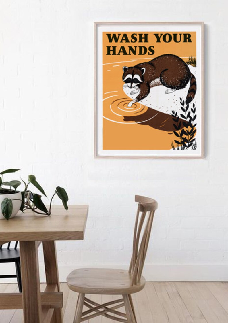 Wash Your Hands Poster Vintage Bathroom Sign Bathroom Sink - Etsy