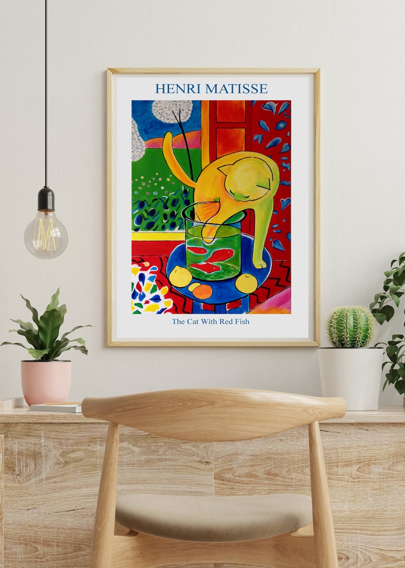 Henri Matisse the Cat With Red Fish Print Exhibition Poster - Etsy