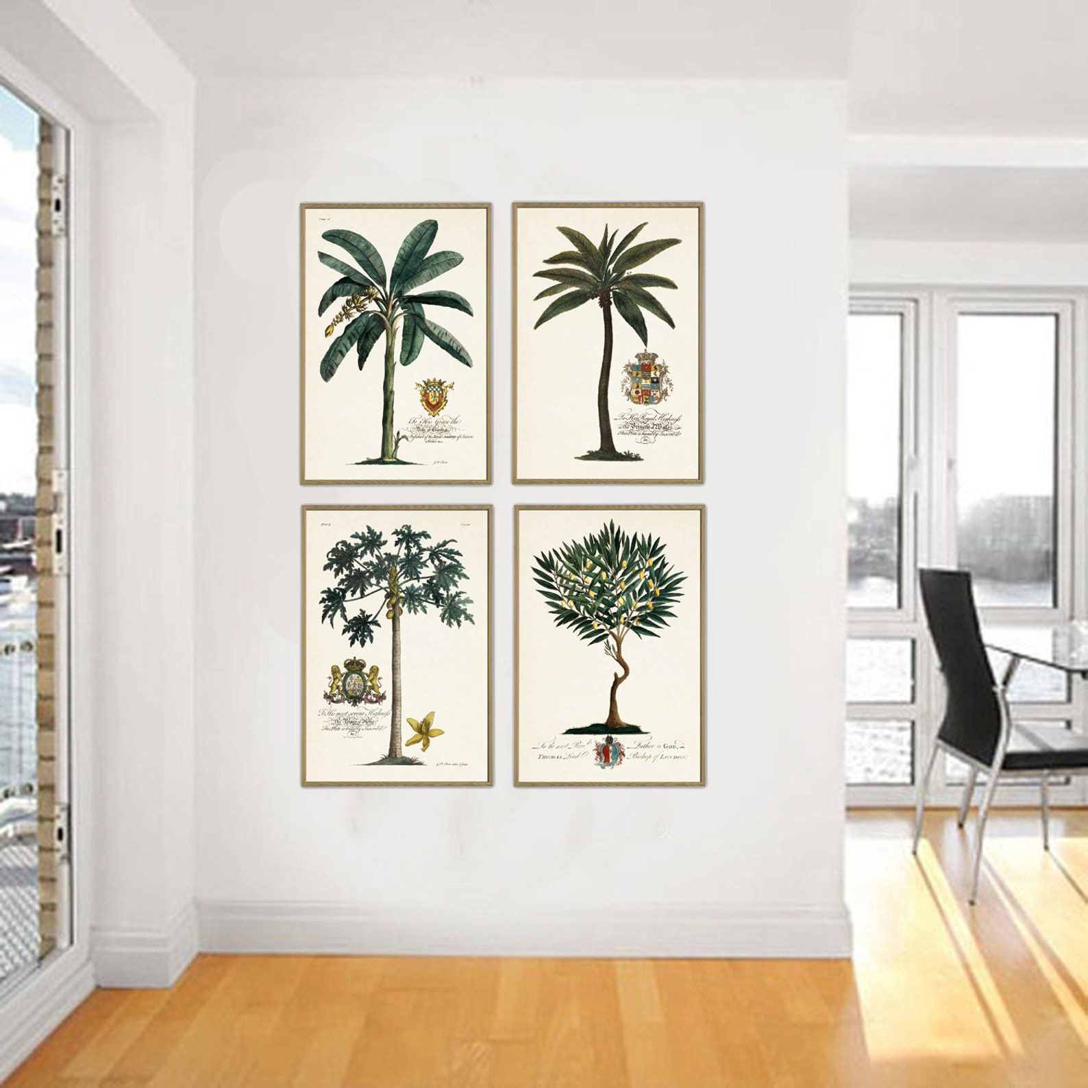 Palm Tree Print Set, Palm Posters, Wall Art Decor, Botanical ...
