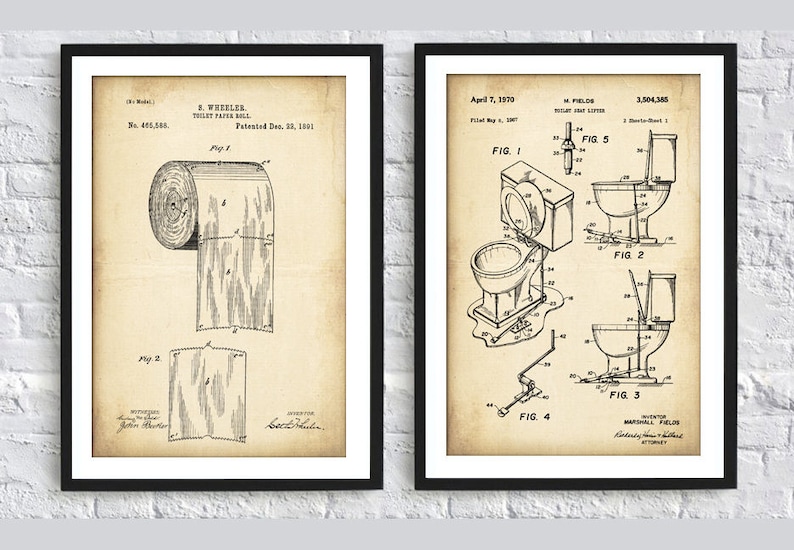 Toilet Wall Art 1891 Bathroom Decor Vintage Poster Print | Etsy