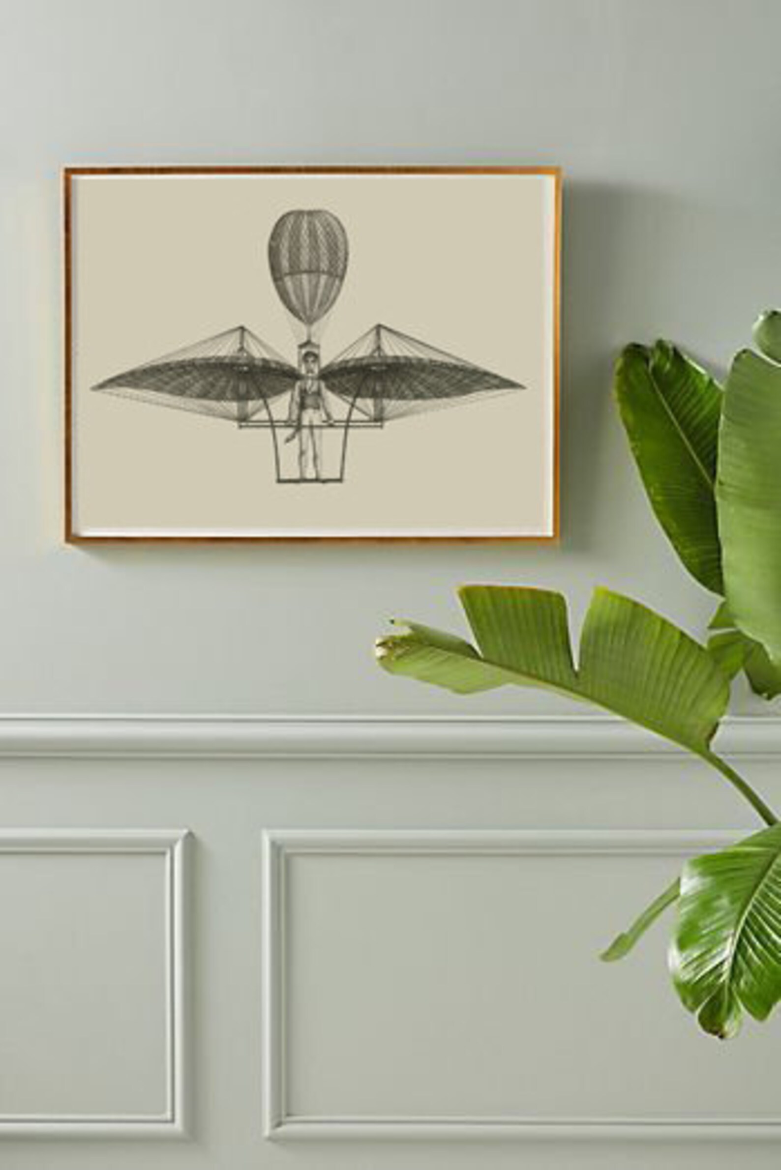 Early Flying Machine Print, History of Aviation, Wall Art Decor ...