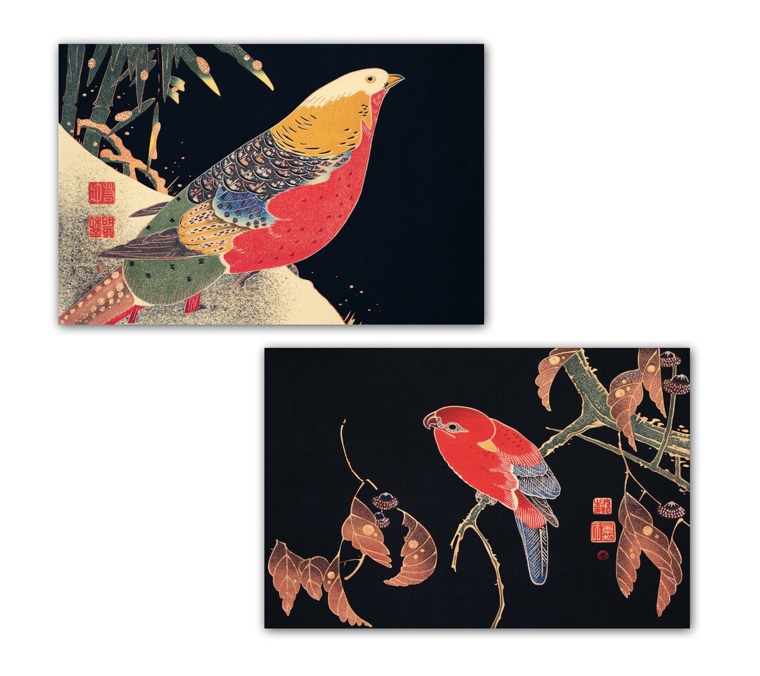 Bird Print, Parrot Print Japan Art Ito Jakuchu Bird Art Print Japanese ...