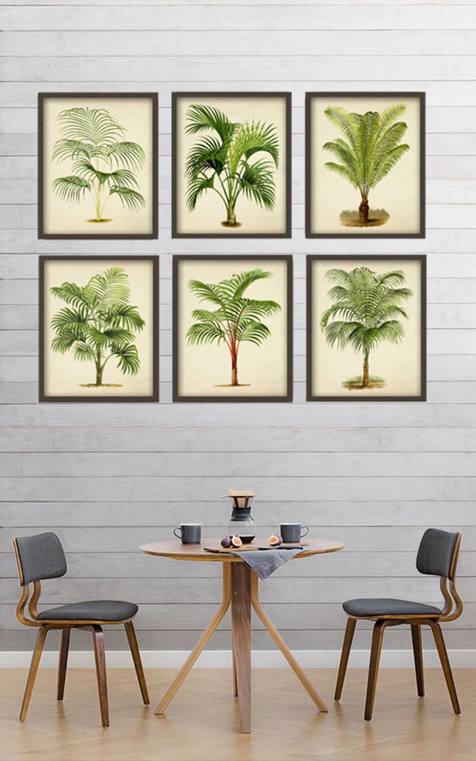 Palm Tree Prints Set of 6 Palm Leaves Print Palm Botanical - Etsy