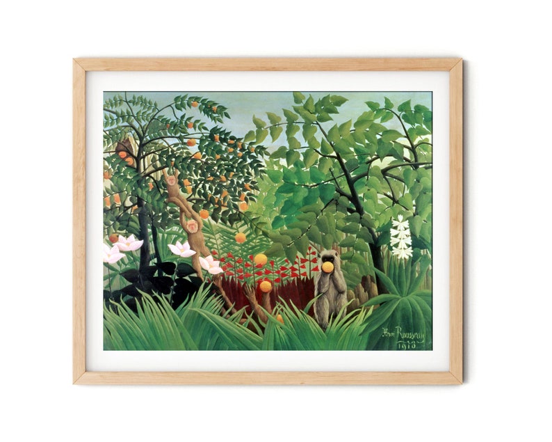 Henri Rousseau Exotic Landscape Print Reproduction Painting Large Size ...