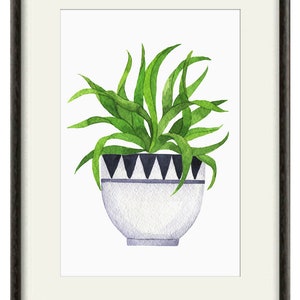 Cactus Plant Print Set of 6, Flowers Pot, Watercolour Indoor Plants ...