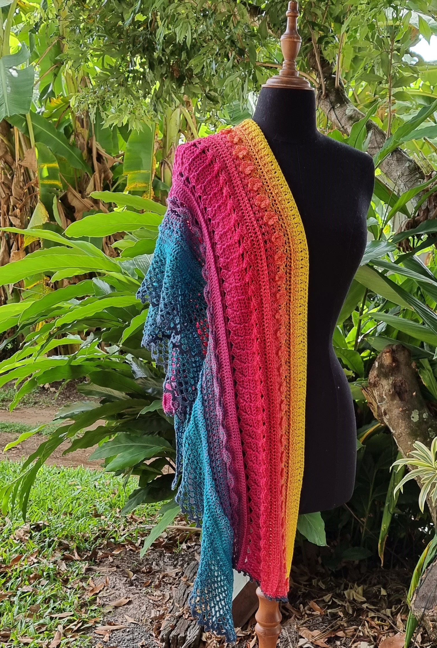Resplendent Wrap - Crochet Pattern UK Terms — Live Love Crochet Shaz