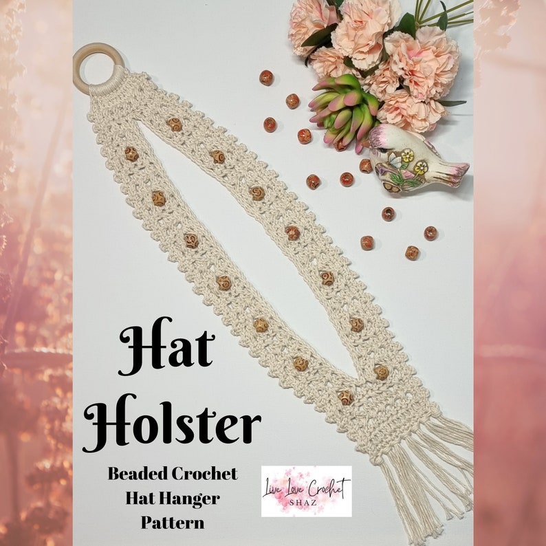 Hat Holster a Beaded Crochet Hat Hanger Downloadable PDF - Etsy