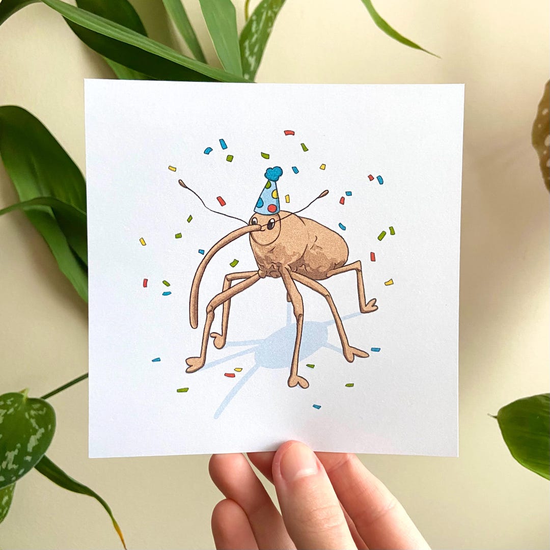 Party Weevil Art Print - Weevil Wall Art, Kids Room Decor, Cute Bugs ...