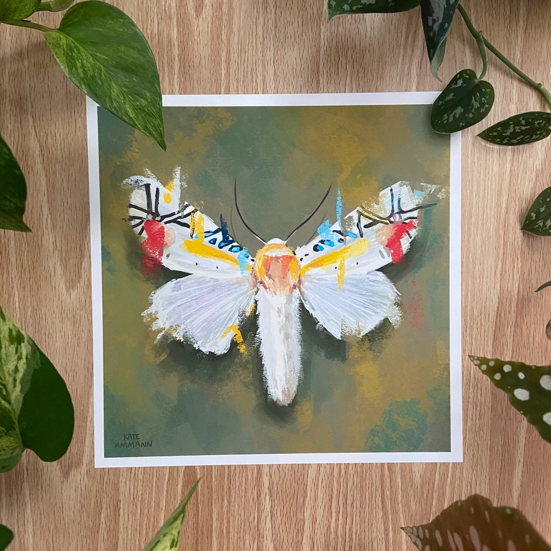 Picasso Moth Art Print Wall Art Digital Painting Colorful - Etsy
