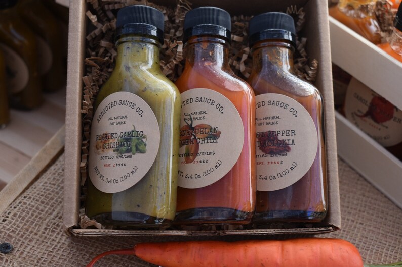 3.4oz - 3-pack - All-natural Hot Sauce - Etsy