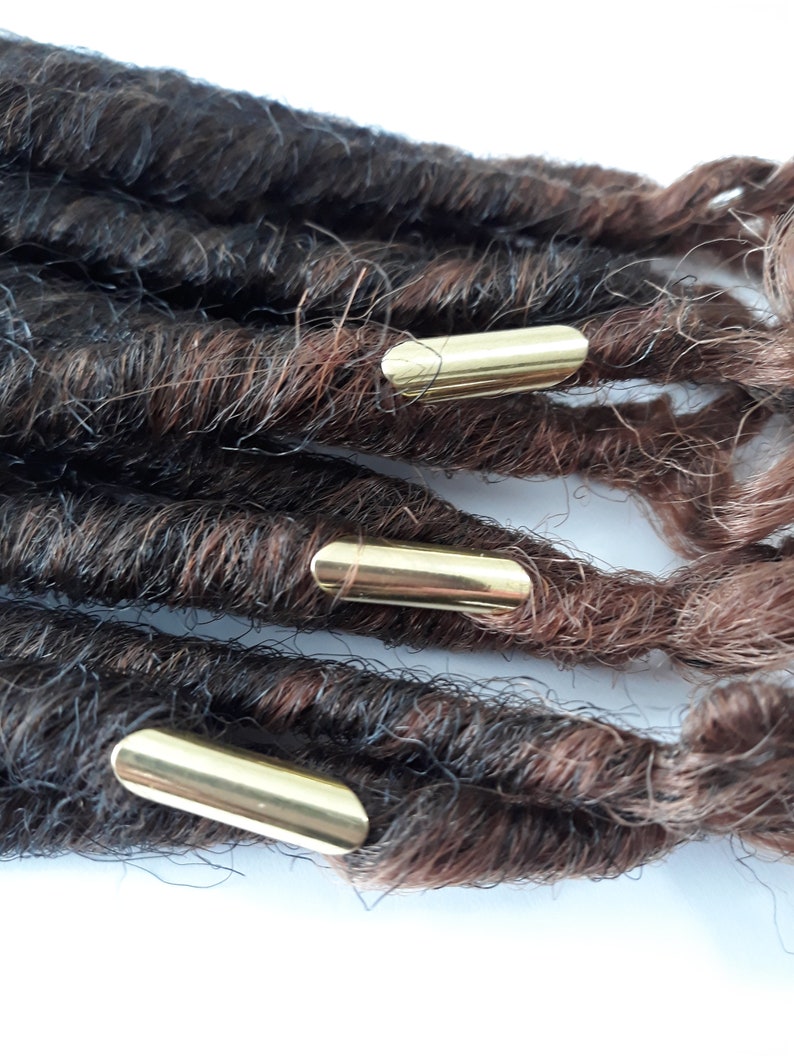 Set of 8 Gold Brass Loc Tubes 6mm Hole Sister Locs - Etsy