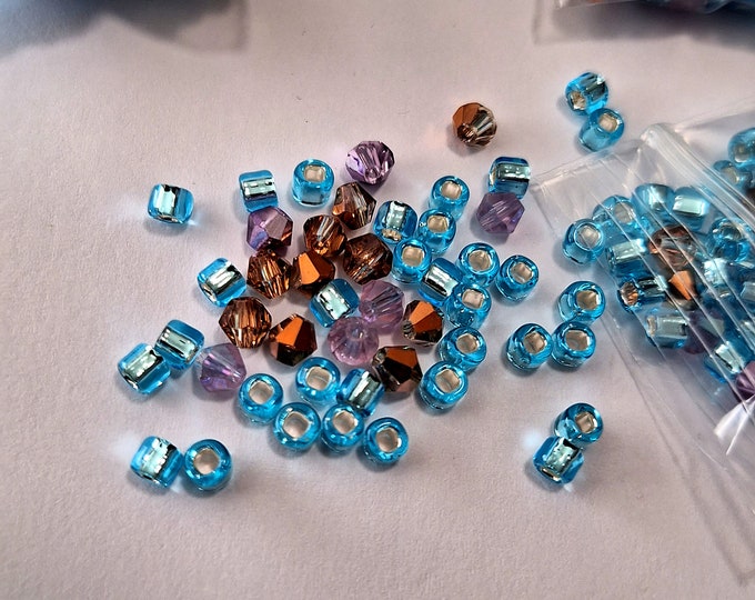 6/0 Glass and Crystal Seed Bead Mix, Loc Sprinkles, 4mm Beads, 15 Gram ...