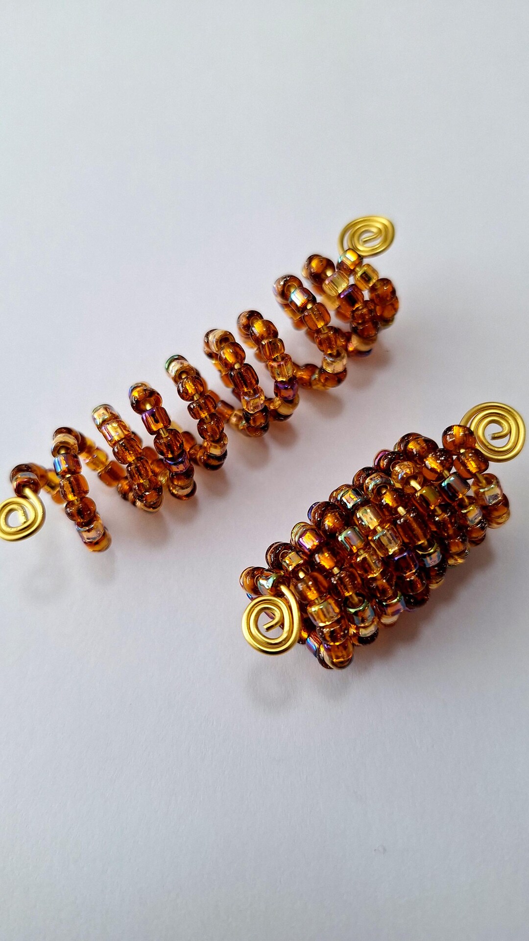 Bronze and Gold Loc Coil, Loc Jewelry, Braid Jewelry, Hair Accessories ...