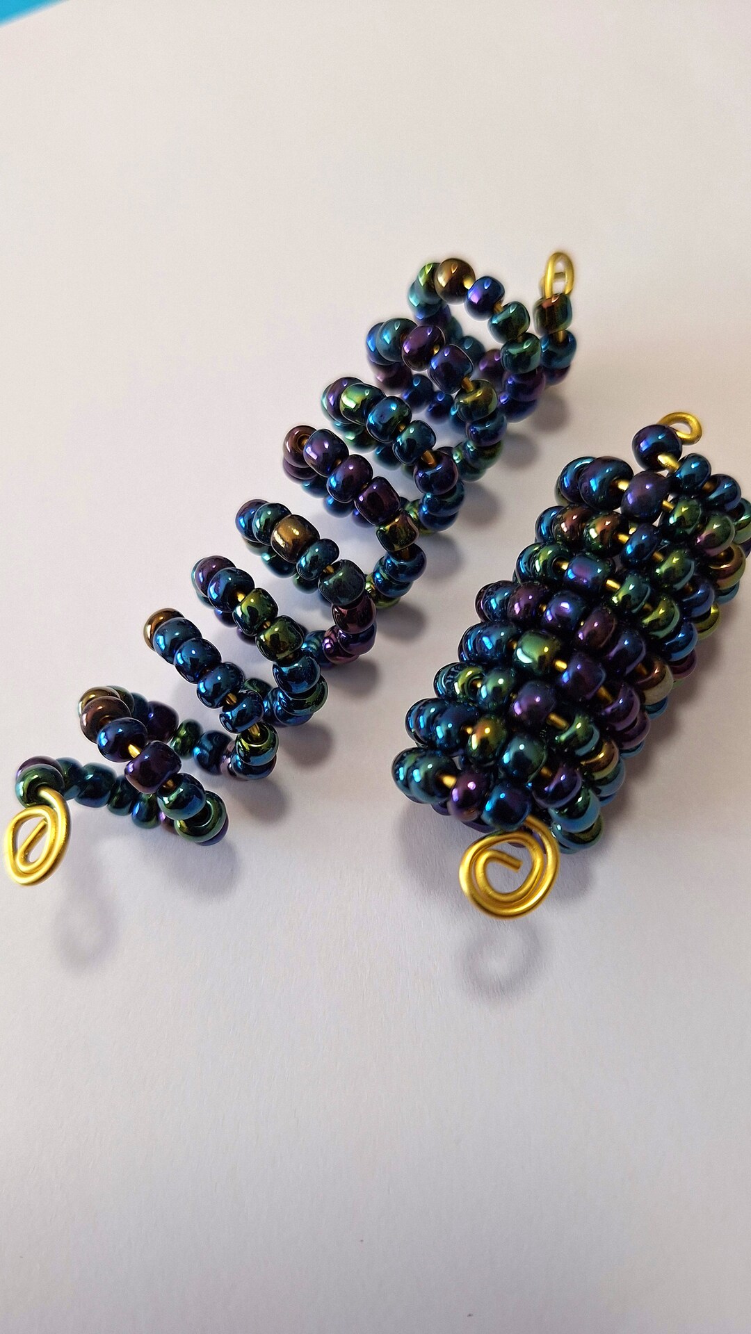 Electroplated Beaded Loc Coil, Braid Coil, Loc Jewelry, Loc Tube ...