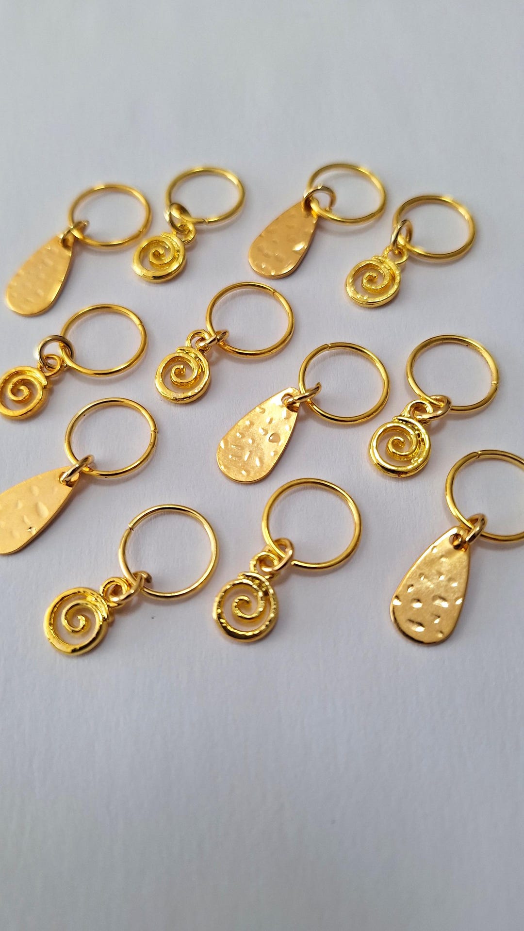 Set of 12 Brass Loc Rings, Hair Accessories, Hair Rings, Dreadlock ...