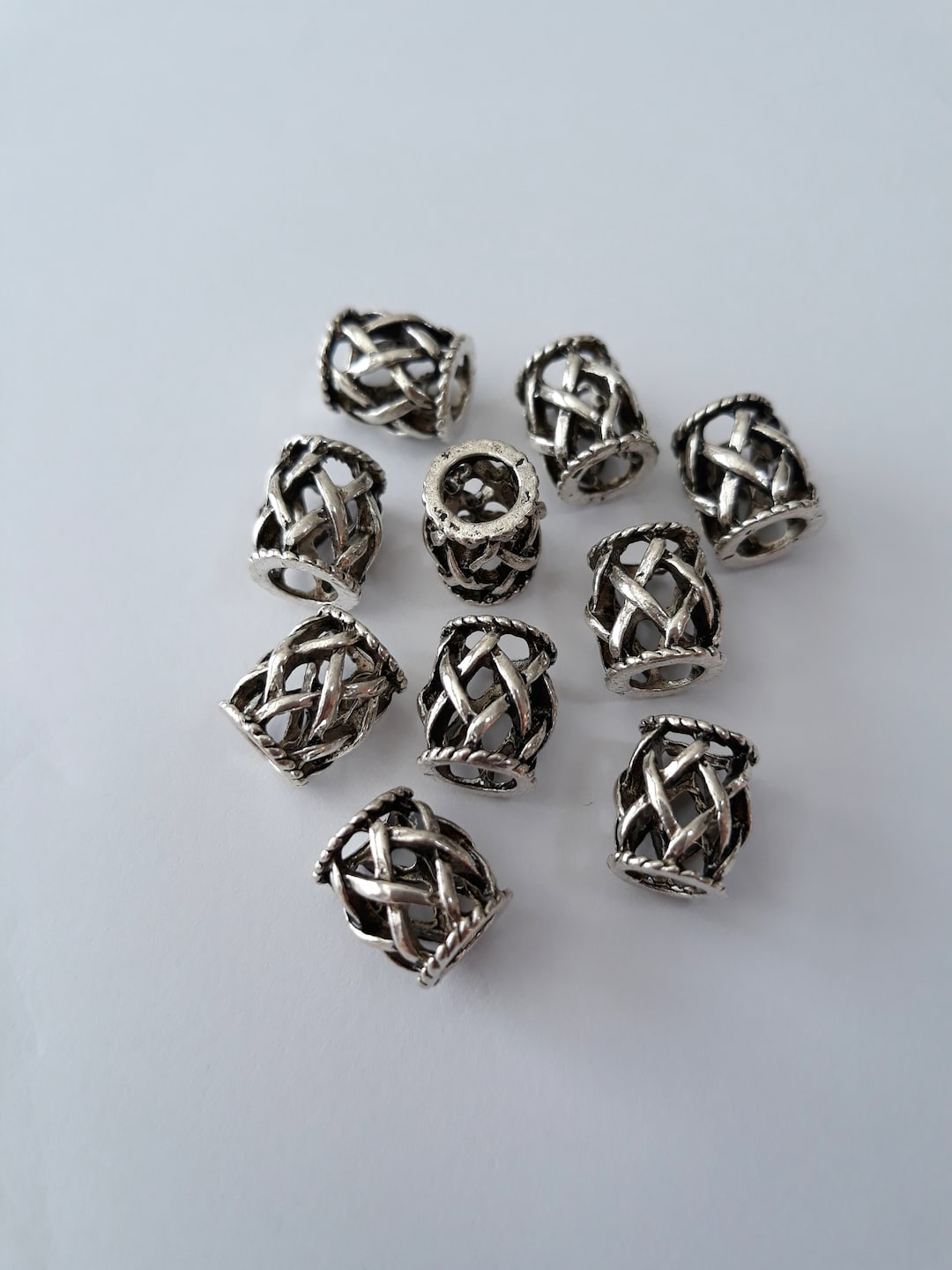 Set of 10 Stainless Steel Loc Tubes, Cage Tubes, Loc Jewelry, Micro ...