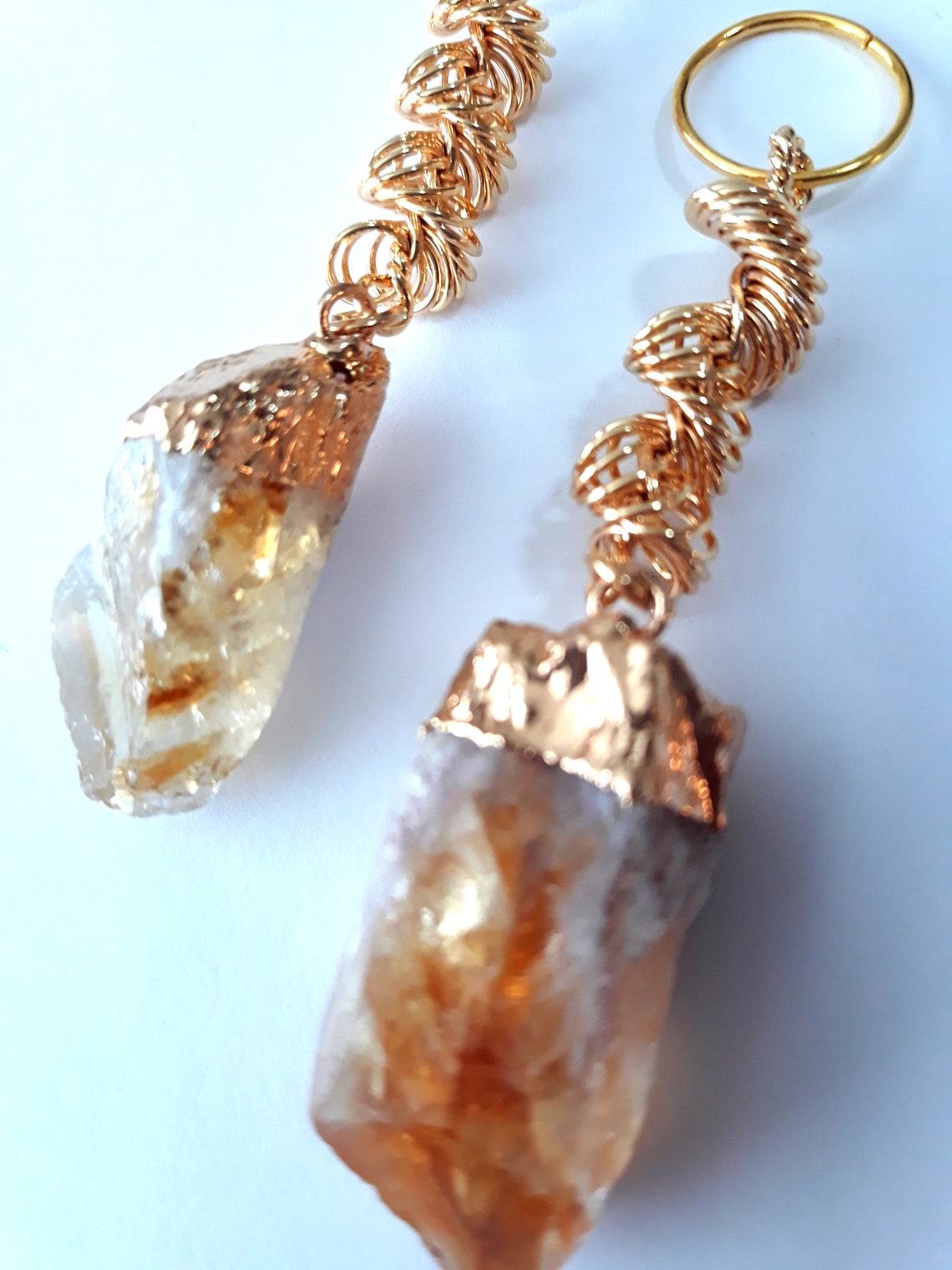 Citrine Gemstone Loc Jewelry Loc Ring Dreadlock Ring Braid - Etsy