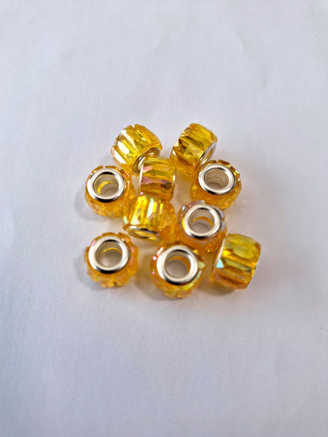 Set of 10 Acrylic Micro Loc Beads, 5mm Hole, Small Braid Beads, Loc ...