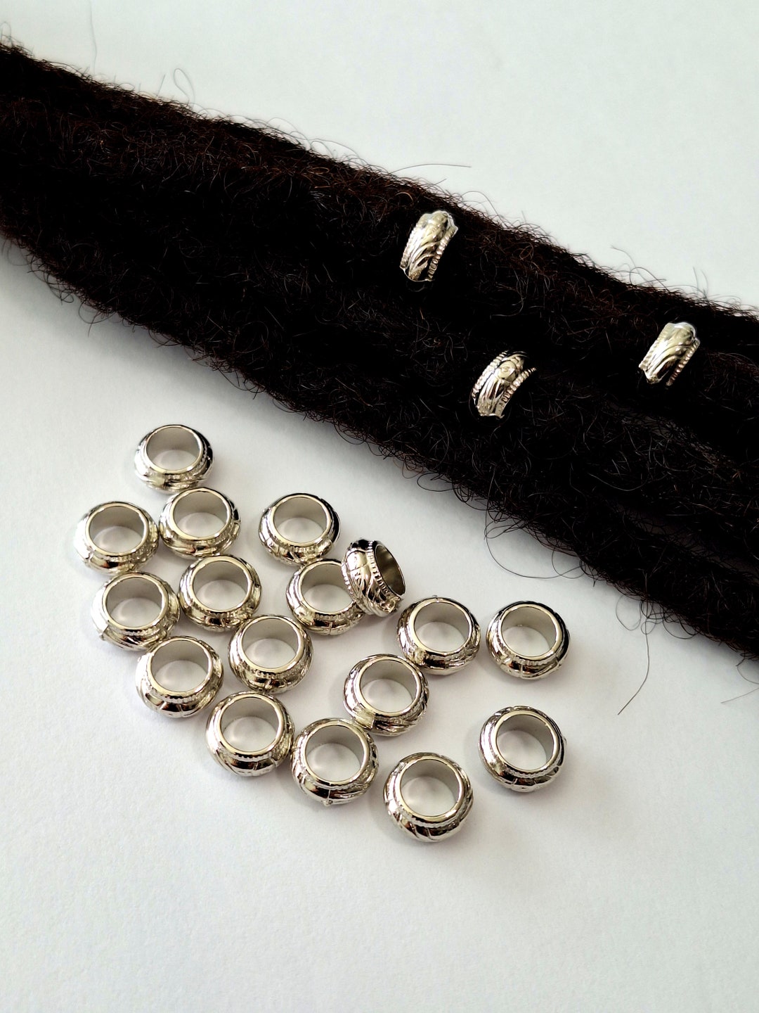 Set of 20 CCB Plastic Loc Beads Metal Look Loc Jewelry - Etsy
