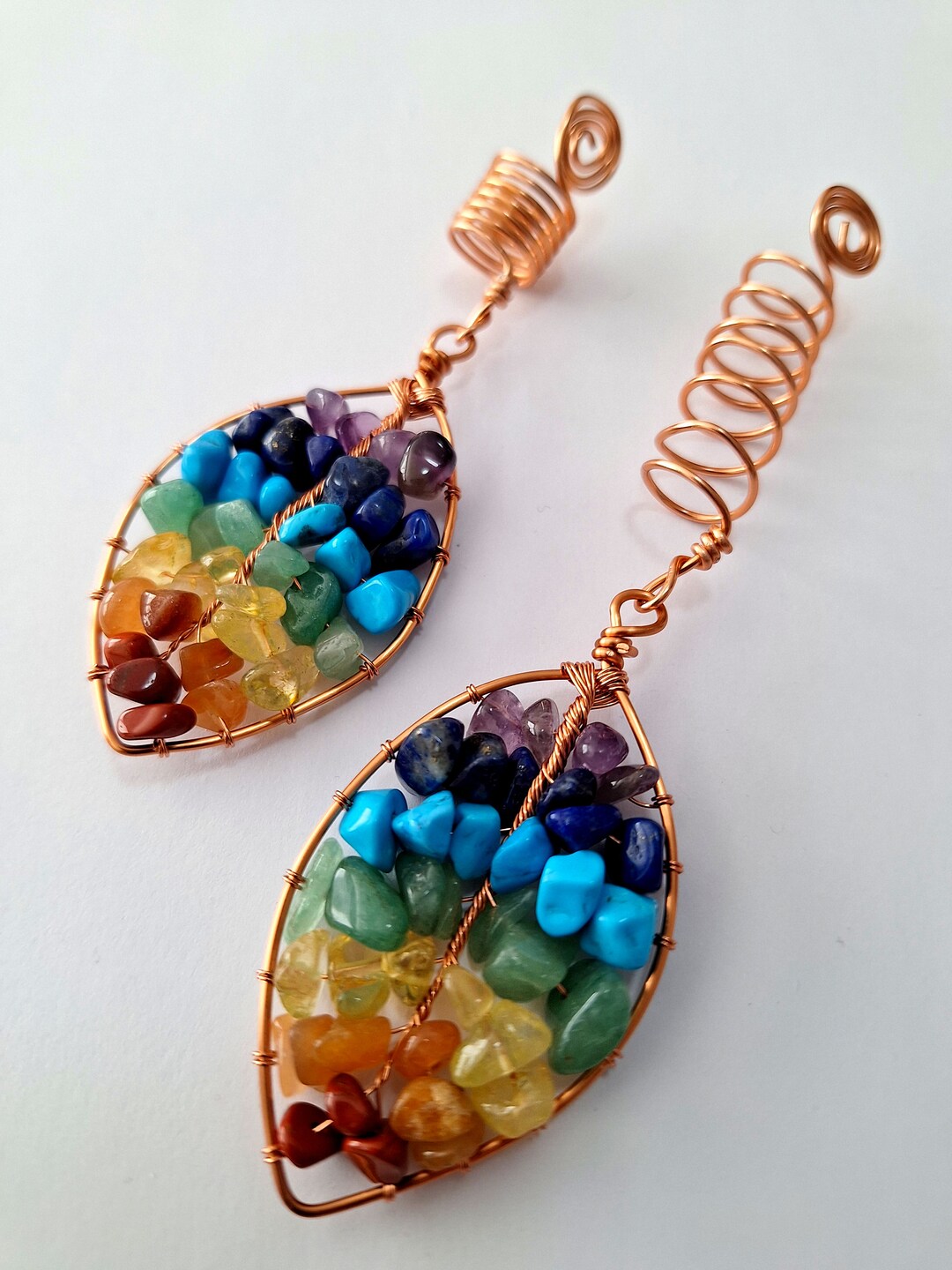Copper Chakra Loc Coil, Loc Jewelry, Hair Accessories, Gemstones ...