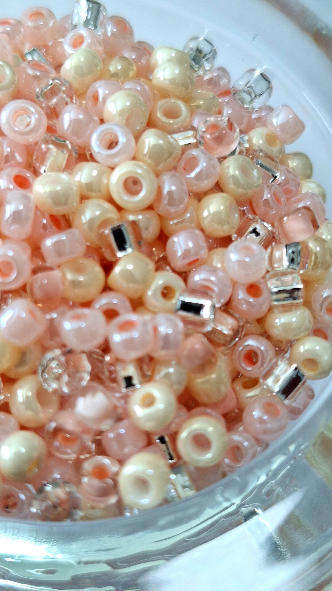 6/0 Peaches and Cream Seed Bead Mix, 50 Grams, 4mm Glass Beads, Loc ...