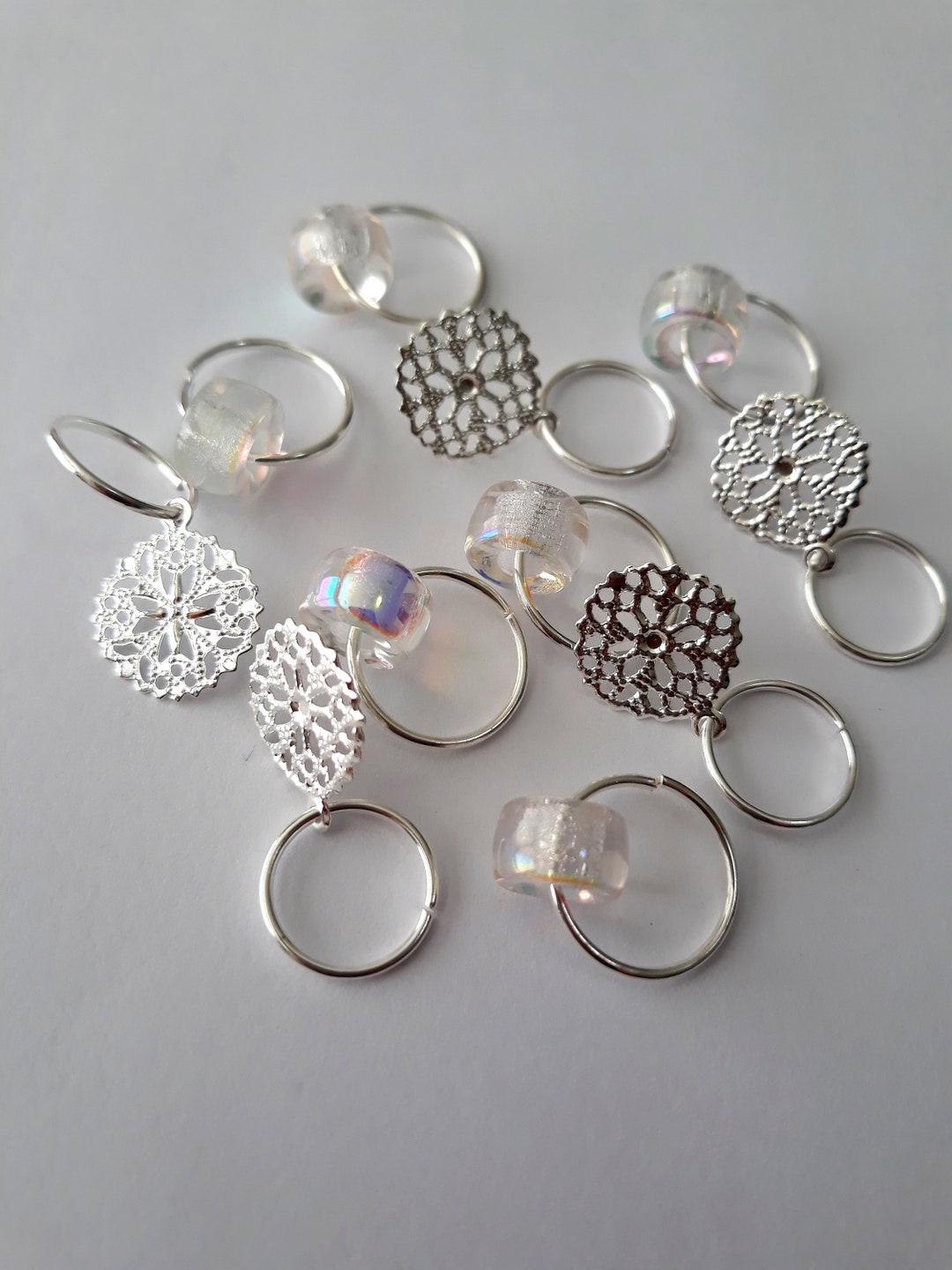 12 Piece Loc Ring Set, 9mm Beads, Loc Jewelry, Braid Beads, Braid ...