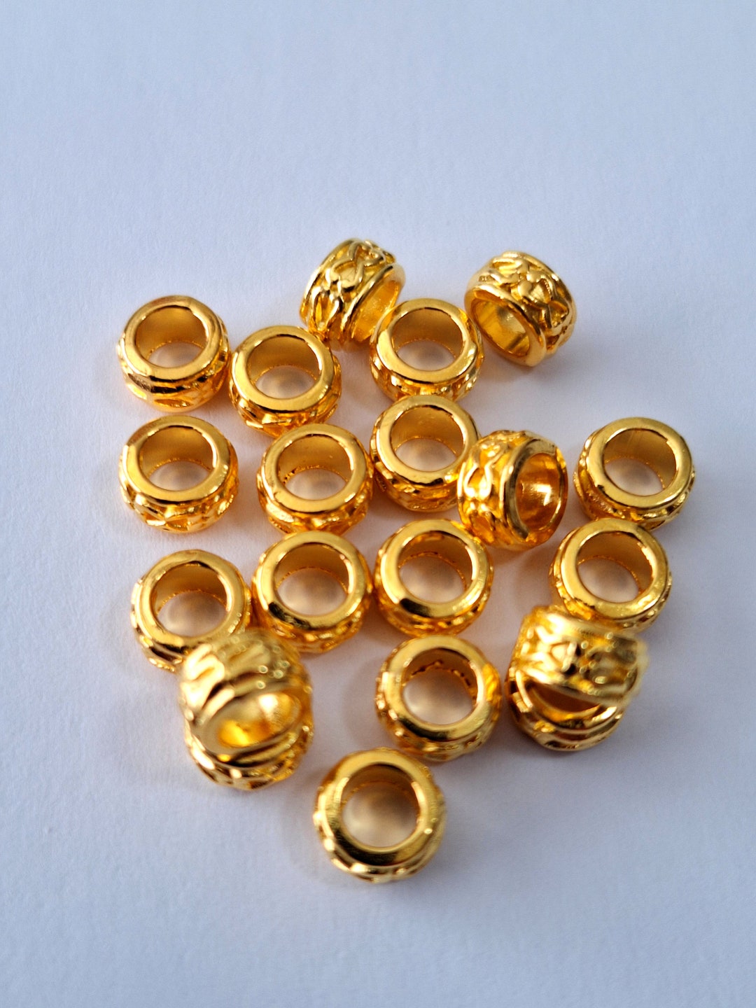 Set of 20 3.5mm Sister Loc Beads, Metal Beads, Loc Jewelry, Very Small ...