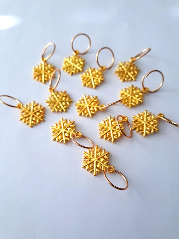 Gold Snowflake Hair Jewelry Braid Rings Loc Jewelry | Etsy