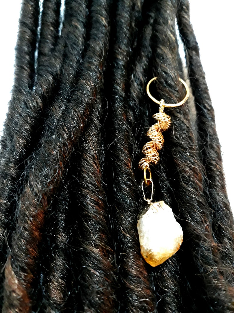Citrine Gemstone Loc Jewelry Loc Ring Dreadlock Ring Braid - Etsy