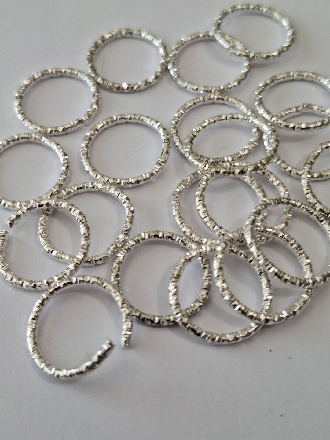 Set of 20 Silver Textured Hair Rings, Loc Rings, Loc Jewelry, Braid ...