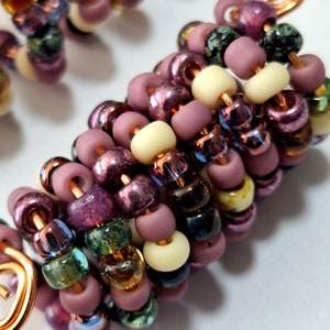 Mauve and Purple Picasso Beaded Loc Coil, Loc Jewelry, Braid Jewelry ...