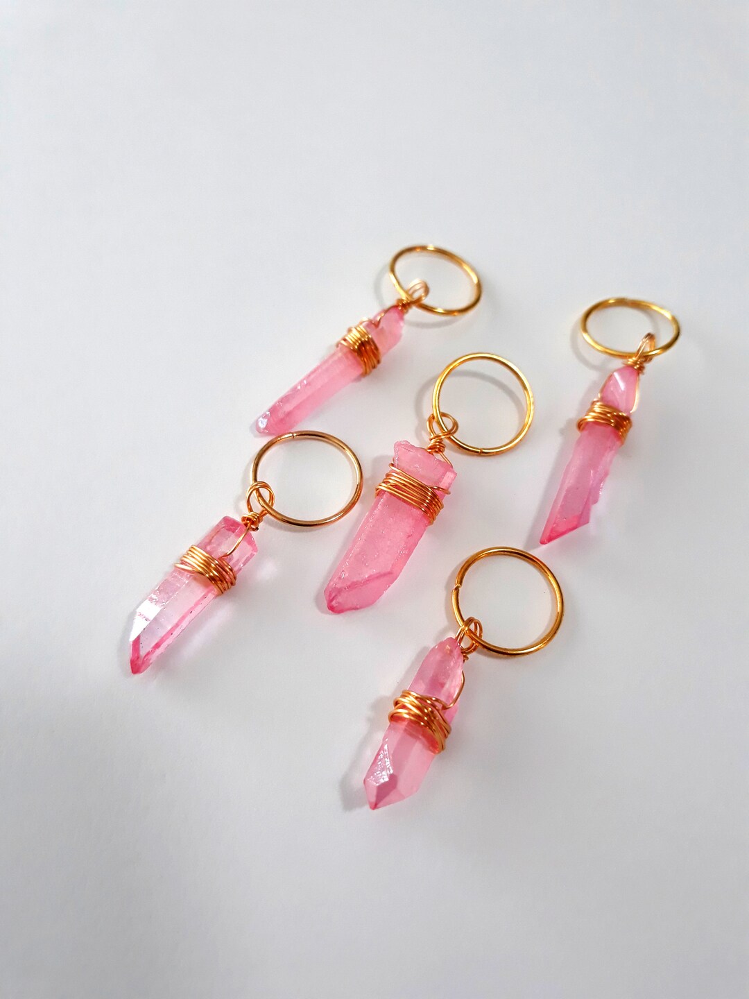 Set of 5 Crystal Shard Loc Rings Loc Jewelry Braid Rings - Etsy