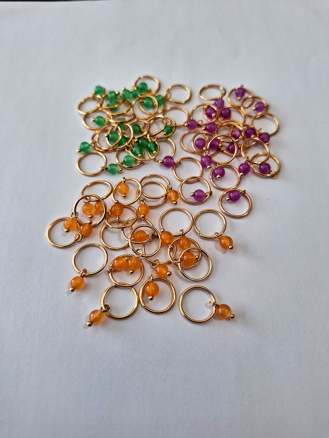 Set of 20 5mm Jade Gemstone Loc Rings, Loc Jewelry, Braid Rings, Hair ...